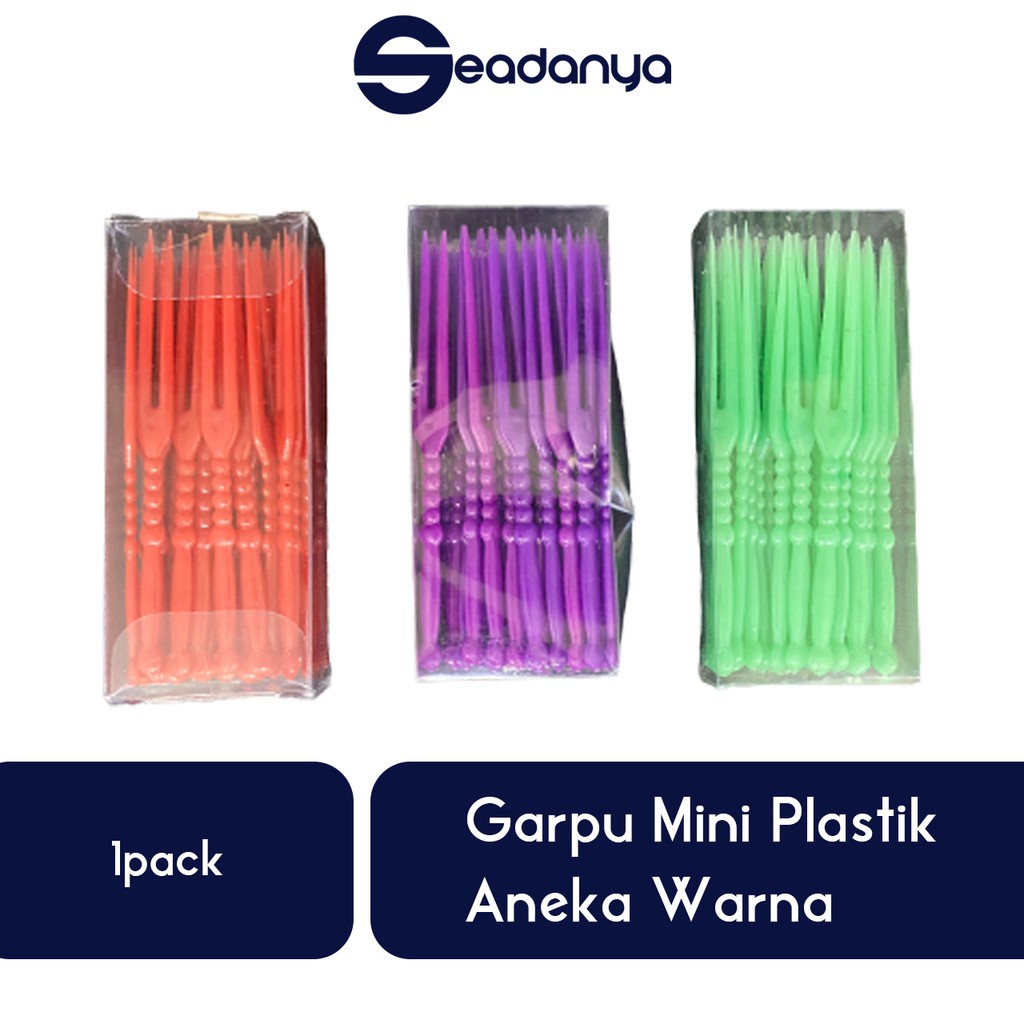 Jual Garpu Mini Plastik Aneka Warna Isi 30pcs-Garpu Kue Tart/Kuetart ...