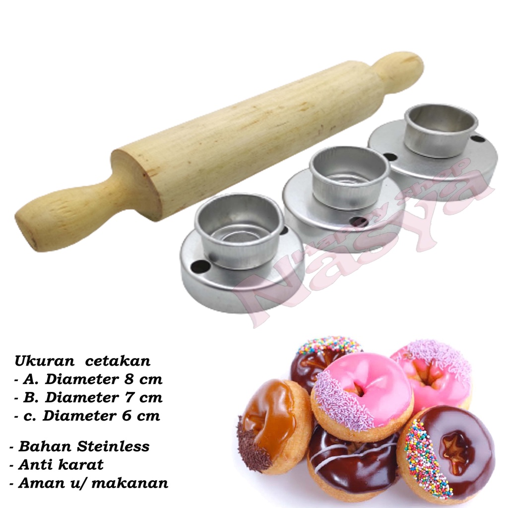 Jual PAKET KUE DONAT / CETAKAN DONAT 3 MACAM DAN GILINGAN ADONAN ...