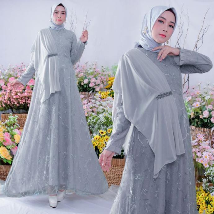 Jual Mayang Gamis Selendang Tulle Mayang Tulle Gamis Gamis Selendang ...