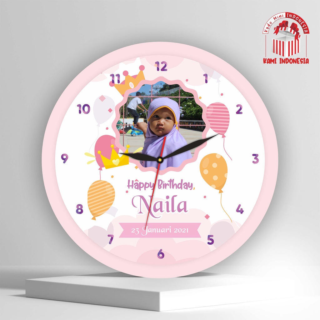 Jual JAM DUDUK UNIK CUSTOM FOTO HADIAH ULANG TAHUN WEKER MEJA UNIK KADO ...