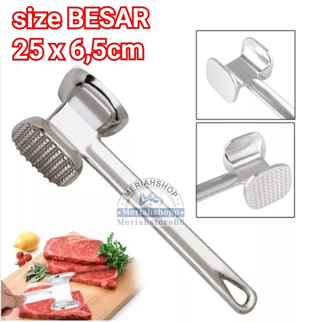 Jual Palu Daging Aluminium (Besar & Medium) Penumbuk Pelunak Pemukul ...