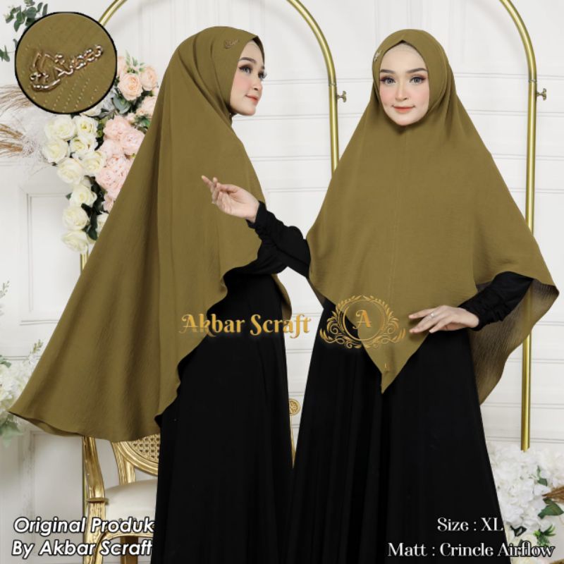 Jual Jilbab Khimar Syari Crinkel SAFEEA JUMBO ORI AKBAR | Shopee Indonesia