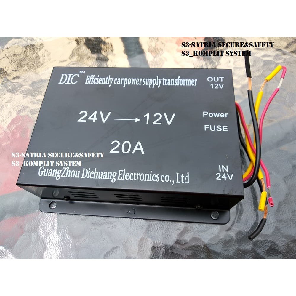 Jual Transformer 20A Stepdown DC 24V 12V Car Power Converter step down ...