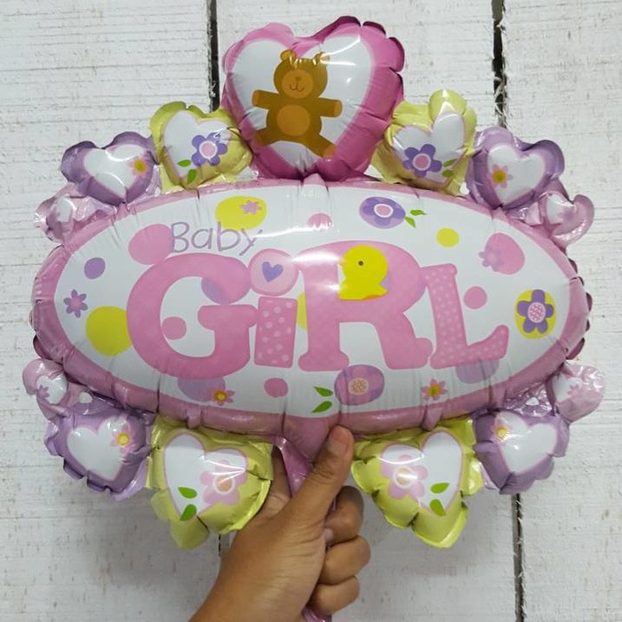 Jual Balon Foil Baby Girl Oval/ Balon Baby Shower by ESSLSHOP2 | Shopee ...