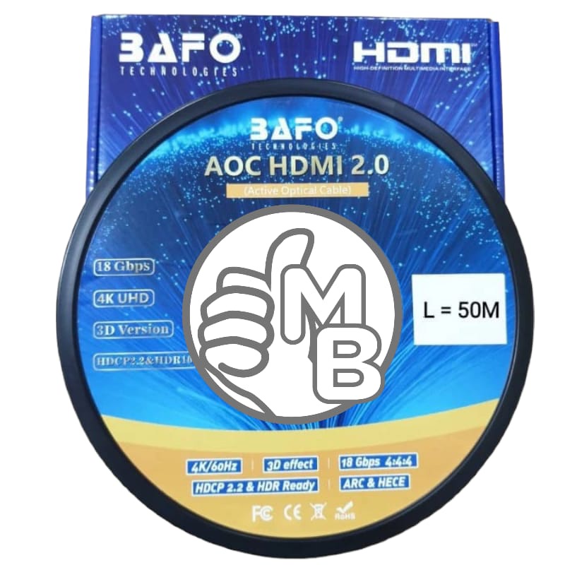 Jual Bafo Kabel HDMI 50 Meter V2.0 Fiber Optic 4K 3D ARC | Shopee Indonesia