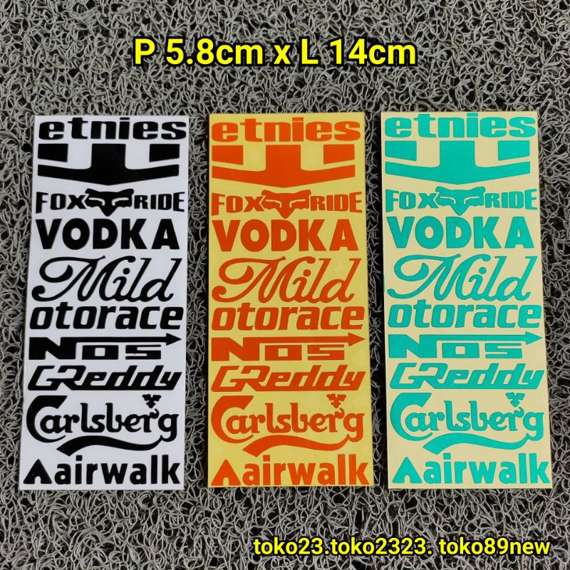 Jual stiker motor tulisan campur fox tepos etnies 46 | Shopee Indonesia