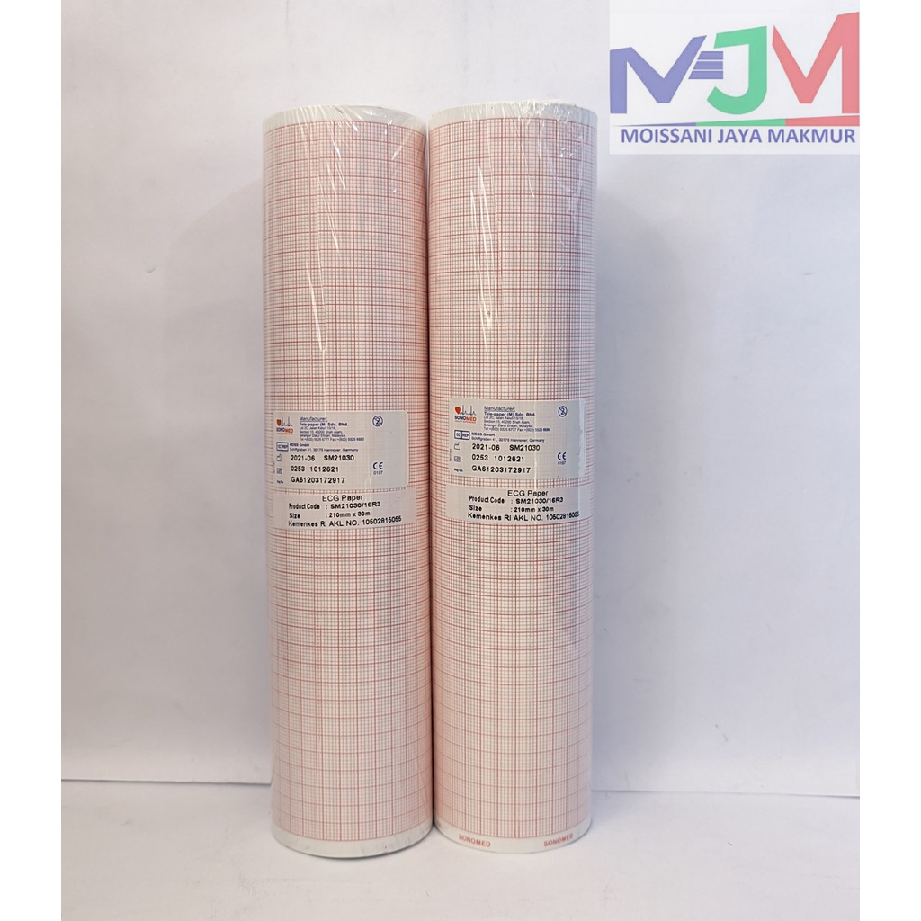 Jual Kertas EKG Sonomed / ECG Paper Sonomed 210mm x 30mm | Shopee Indonesia