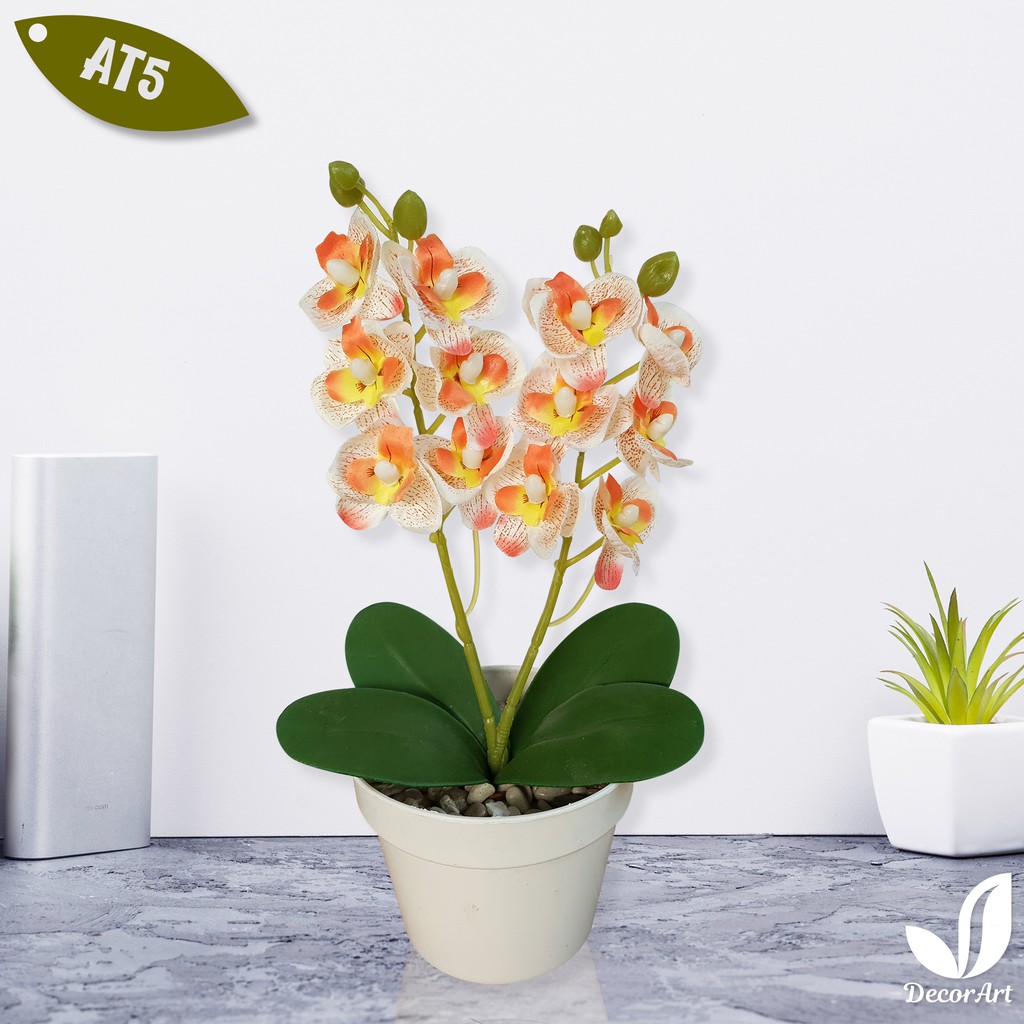 Jual Bunga Hias Meja Artificial Anggrek Mini Dekorasi Ruangan Murah Rak ...