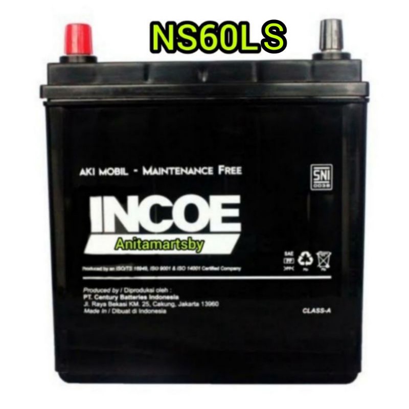 Jual Accu / Aki Mobil Incoe Mf NS60LS persamaan type aki 55B24LS / 46B24LS | Shopee Indonesia