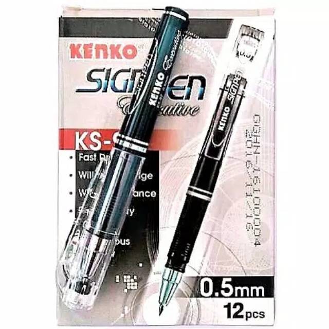 Jual Pulpen Kenko Sign Pen KS -97 Tinta Hitam/Pulpen Gel Kenko Sign Pen ...