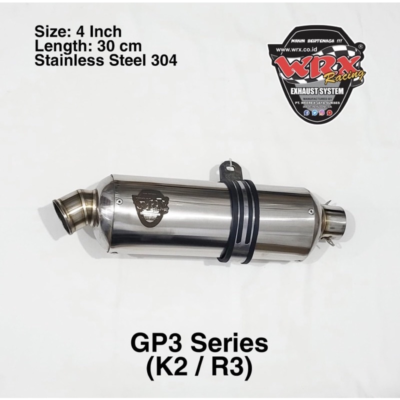 Jual SILINCER WRX GP3 K2 DAN R3 30CM STAINLESS SS ORIGINAL | Shopee Indonesia