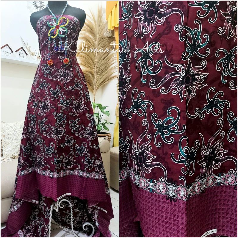 Jual Kain Batik Dayak Kaltim Kalimantan bahan Katun Halus | Shopee ...