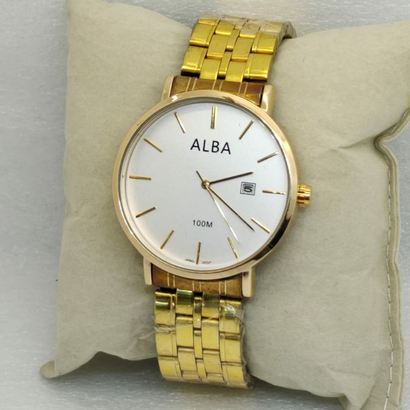 Jual ALBA Jam Tangan Wanita Analog Stainless Steel Strap 40mm | Shopee ...