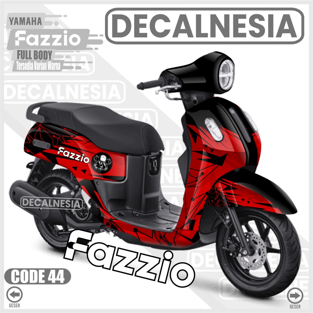 Jual Sticker Decal Yamaha Fazzio Full Body Sticker Motor Variasi 2022 ...