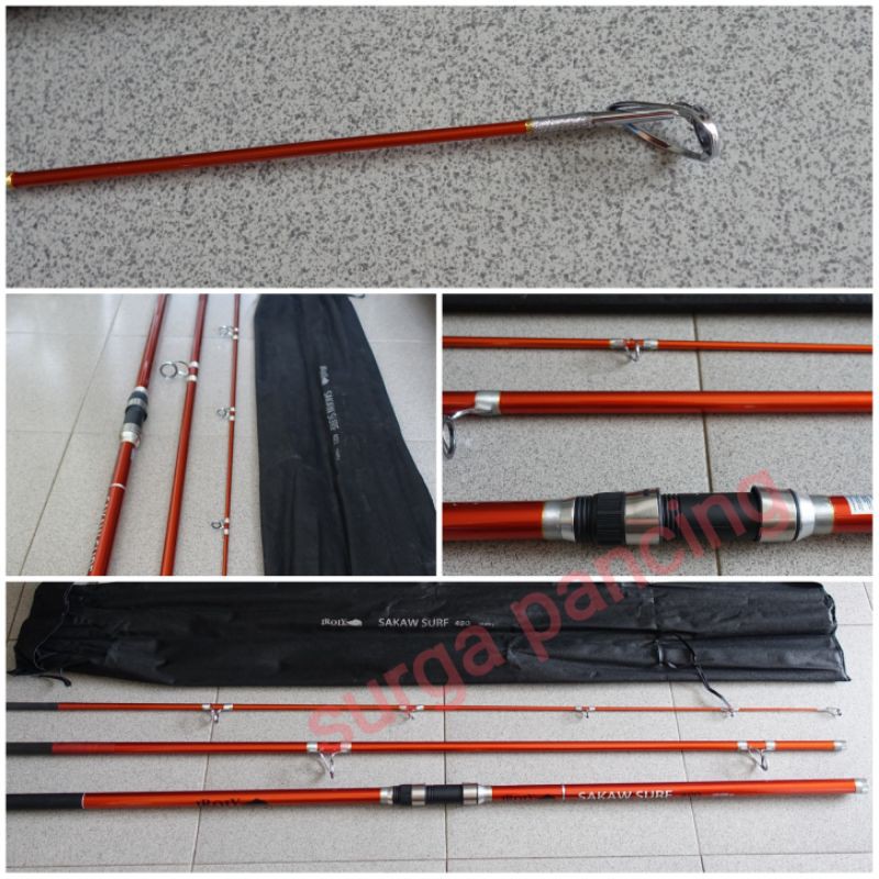 Jual joran surf pantai IROLY SAKAW sambung 3 ukuran 390 420 450 | Shopee Indonesia