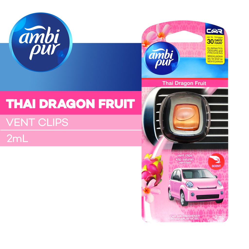 Jual Ambi Pur Pengharum Mobil Thai Dragon Fruit Clips 2 ml | Shopee ...