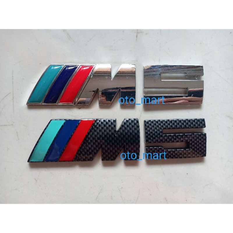 Jual Emblem BMW M5 Chrome & Carbon Double Tape Badge | Shopee Indonesia