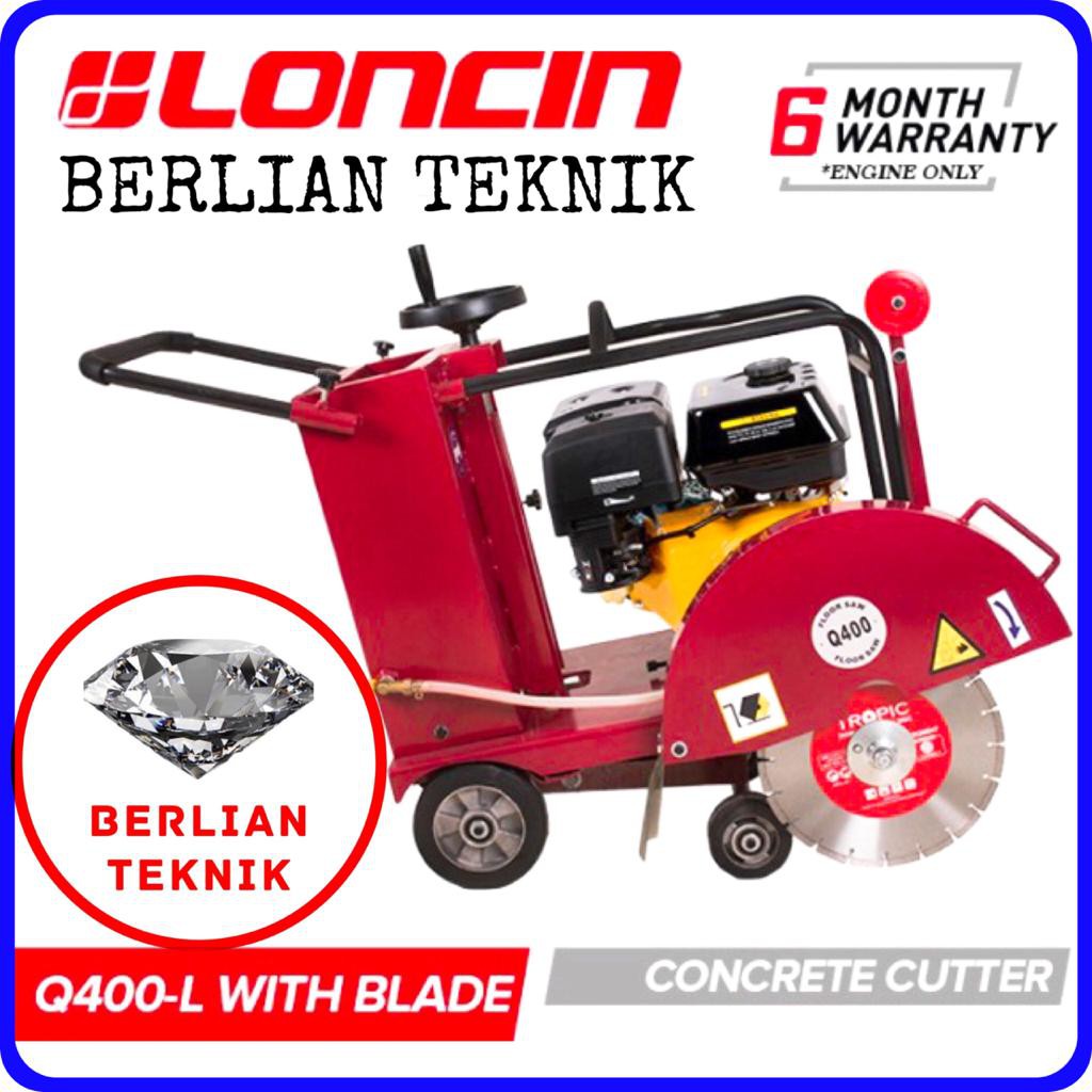 Jual Concrete Cutter Mesin Potong Aspal Loncin Q400L + Mesin Bensin G ...