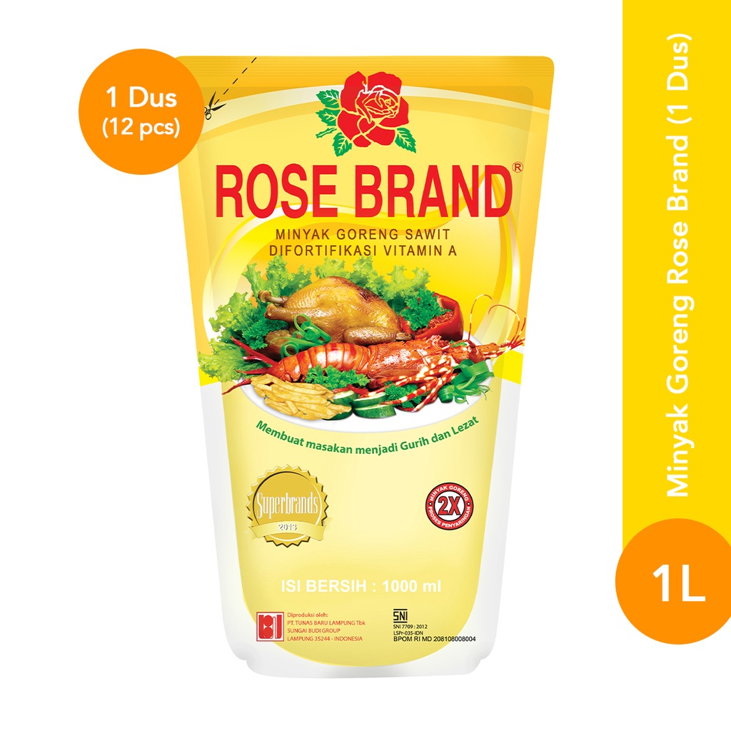 Jual Rose Brand - Bundle Minyak Goreng Rose Brand 1 Liter (1 Dus ...