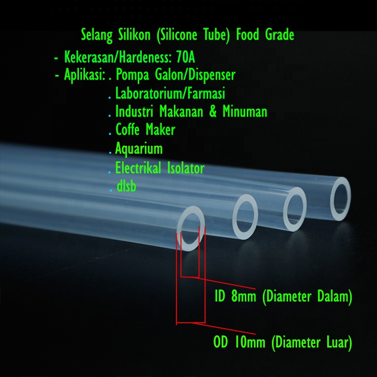 Jual Selang Silikon 10mm x 8mm Food Grade Per Meter | Shopee Indonesia