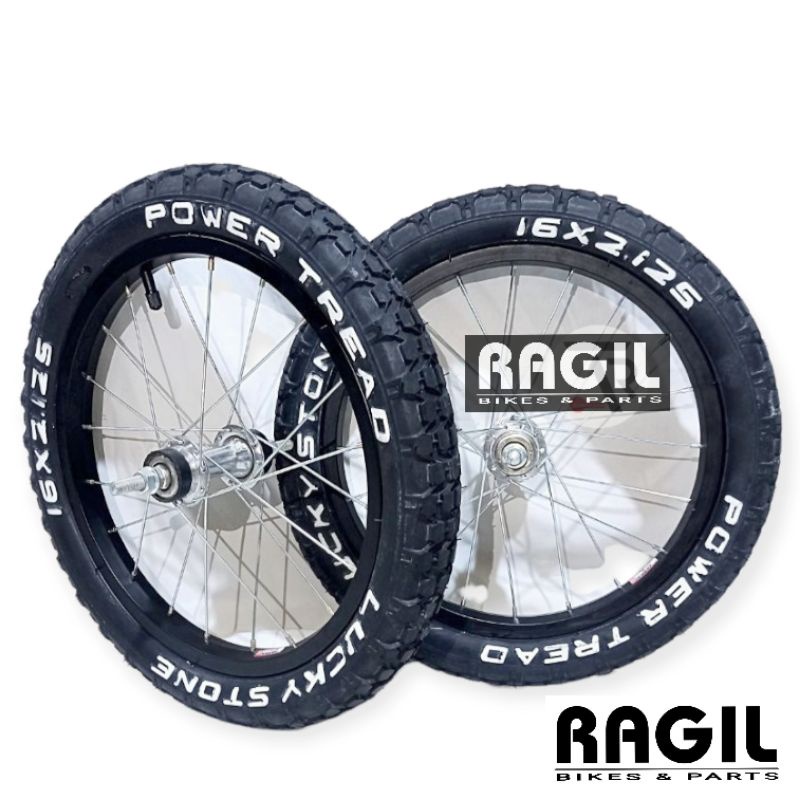 Jual WHEELSET RODA SEPEDA 16 ANAK BMX LIPAT BAN LUAR DALAM 16 x 2.125 ...
