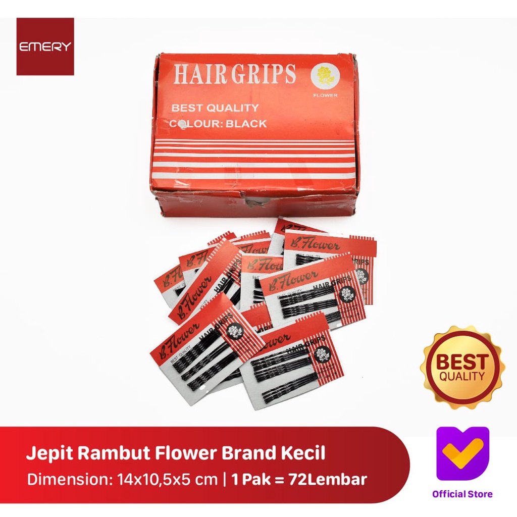 Jual JEPIT RAMBUT FLOWER BRAND KECIL ( ISI 72 LEMBAR ) | Shopee Indonesia
