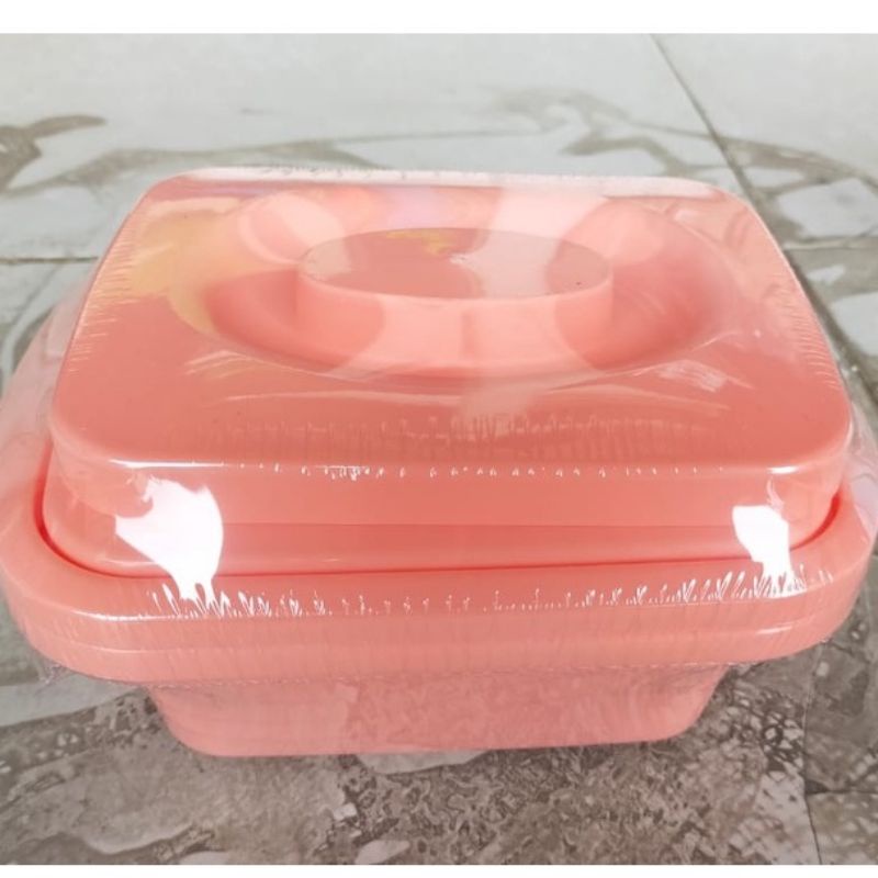 Jual [CALISTA LOTUS] KOTAK MAKAN BENTO LOTUS SQUARE SET 2PCS / LUNCH ...