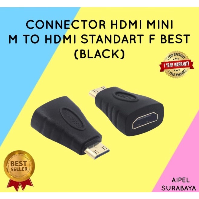 Jual HMNH | CONNECTOR HDMI MINI MALE TO HDMI STANDART FEMALE BEST ...