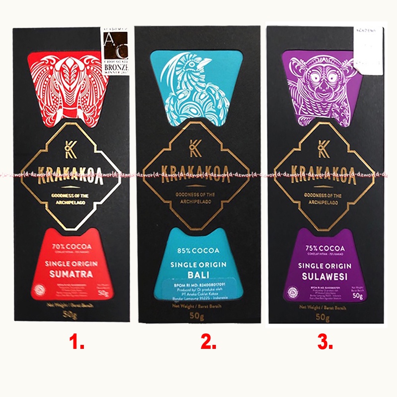 Jual Krakakoa 50gr Single Origin Sumatra 70% Cocoa 85% Single Origin ...