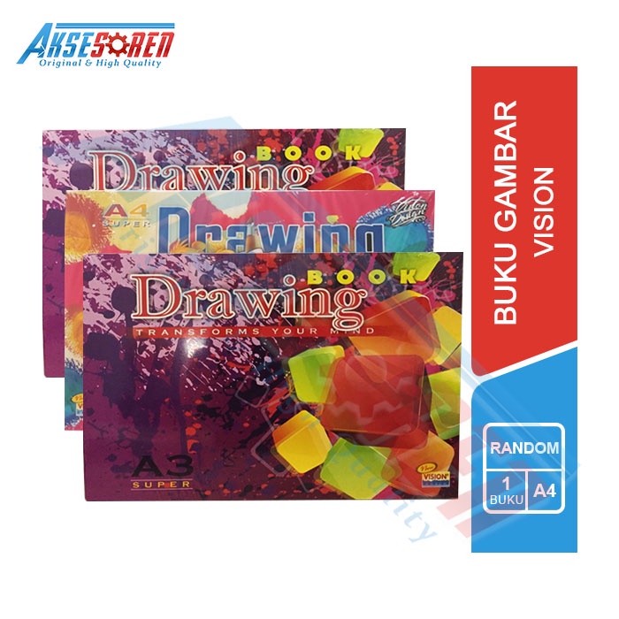 Jual Buku Gambar A4 Vision [1 Buku] / Vision Drawing Book / Buku ...
