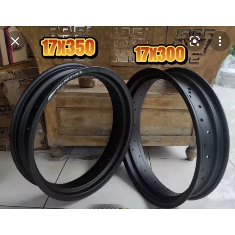 Jual Velg Rossi XD tapa lebar ring 17 uk 300/350 warna hitam doff/kulit ...
