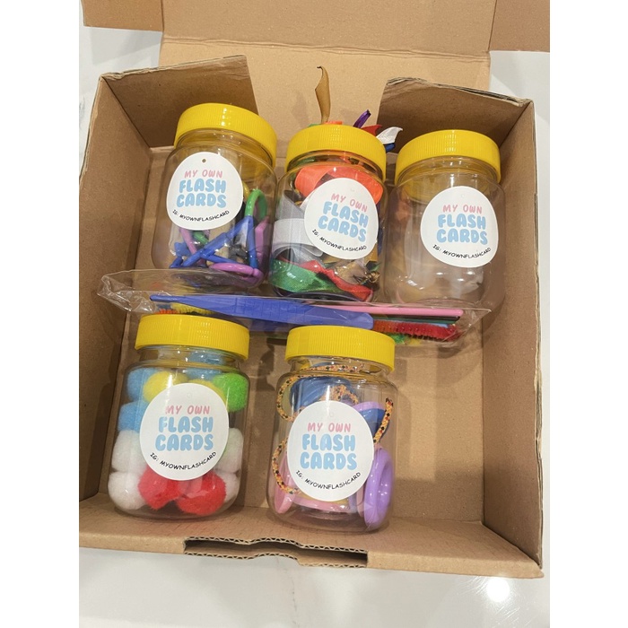 Jual [RESTOCK] My Own Flashcards Busy Jar Montessori Kids Play Sensory ...