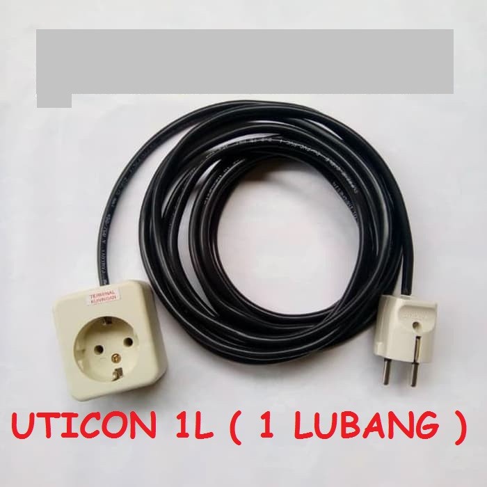 Jual Stop Kontak Kabel 2x0.75mm 3 Meter Dengan Colokan 1 2 3 4 5 6 ...