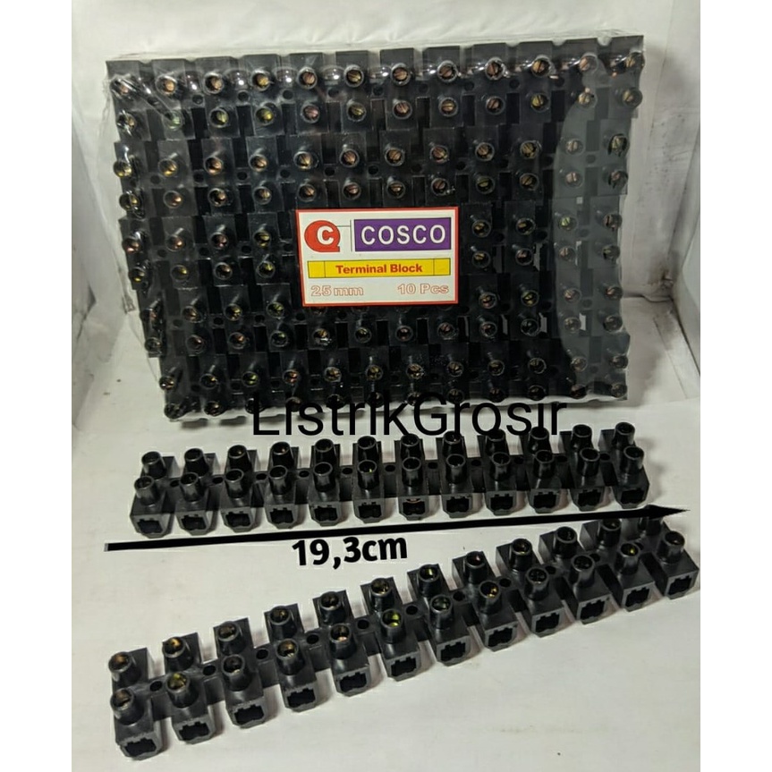 Jual Terminal Blok Krustin 25mm 60A Ampere Hitam Terminal Block ...