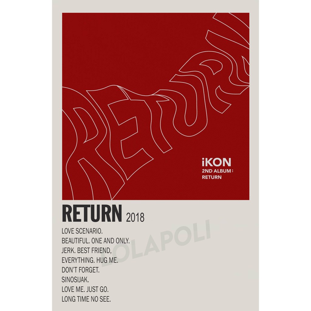 Jual Poster Cover Album K-Pop Return - iKON | Shopee Indonesia