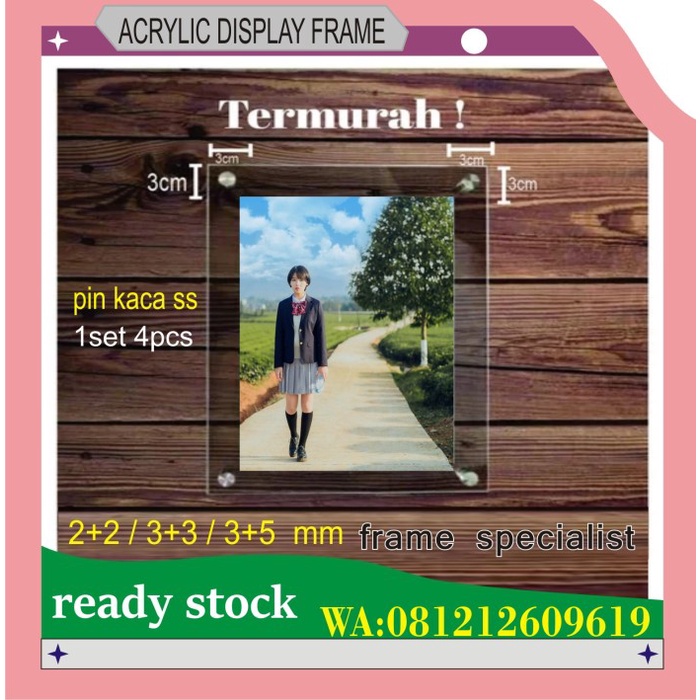Jual WALL FREME / FRAME AKRILIK DISPLAY / POSTER BROSUR A3 3MM 48X36CM ...