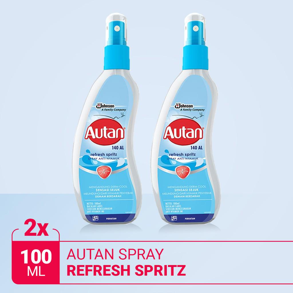 Jual Autan Lotion Anti Nyamuk Refresh Spritz Liquid Bottle Twinpack 2 x ...