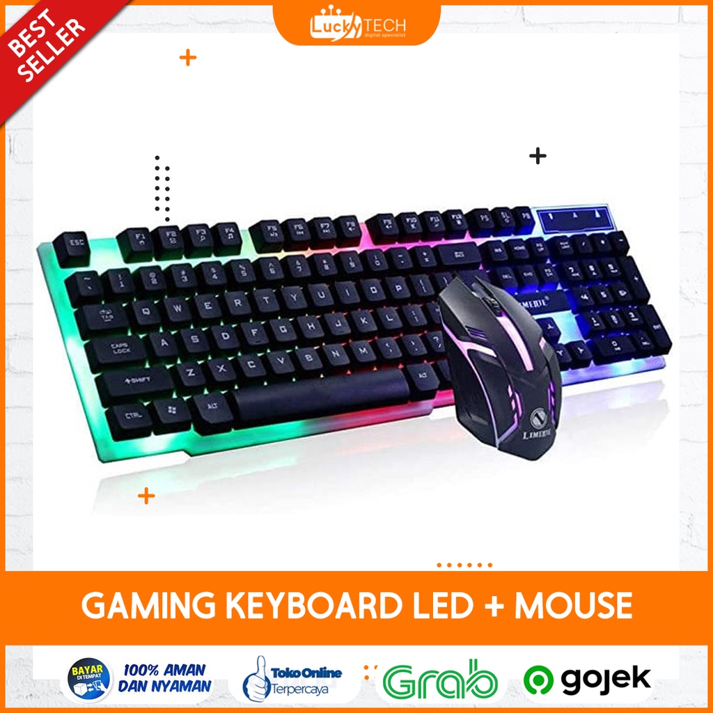 Jual Limeide Combo Gaming Keyboard RGB with Mouse Black | Shopee Indonesia