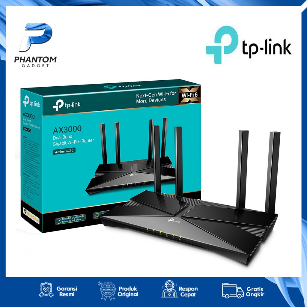 Jual TP-LINK Archer AX50 AX3000 Dual Band Gigabit Wi-Fi 6 Router | Shopee Indonesia