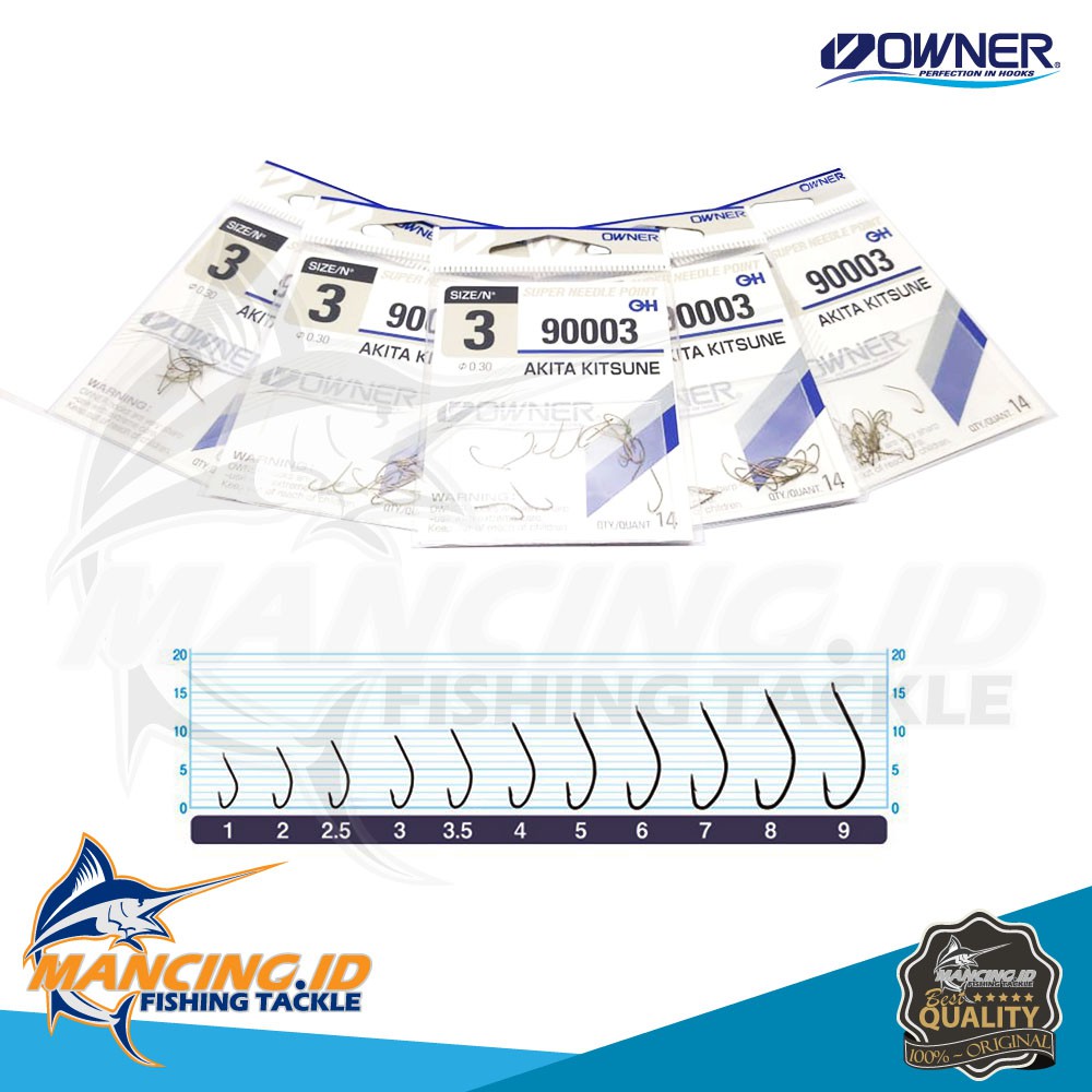 Jual Owner Akita Kitsune 90003 Hook Mata Kail Pancing Made in Japan | Shopee Indonesia