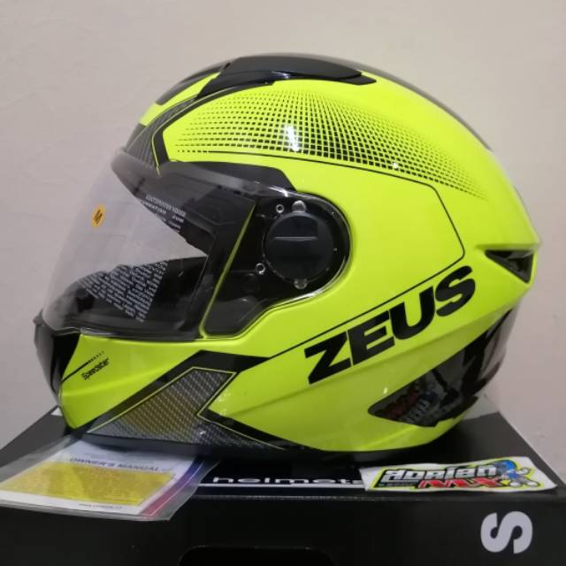 Jual HELM ZEUS 811 SPEEDSTER YELLOW FLUO AL6 BLACK HELM TOURING ZEUS ZS ...