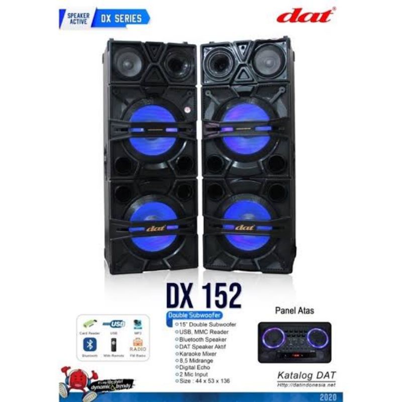 Jual SPEAKER ACTIVE PASSIVE SPIKER AKTIF PASIF SEPASANG DAT DX 152 ...