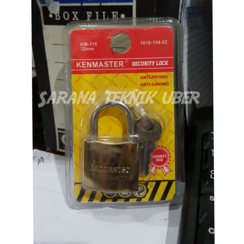 Jual Gembok Kenmaster KM-155 32mm / Gembok Kuning 32mm kenmaster ...