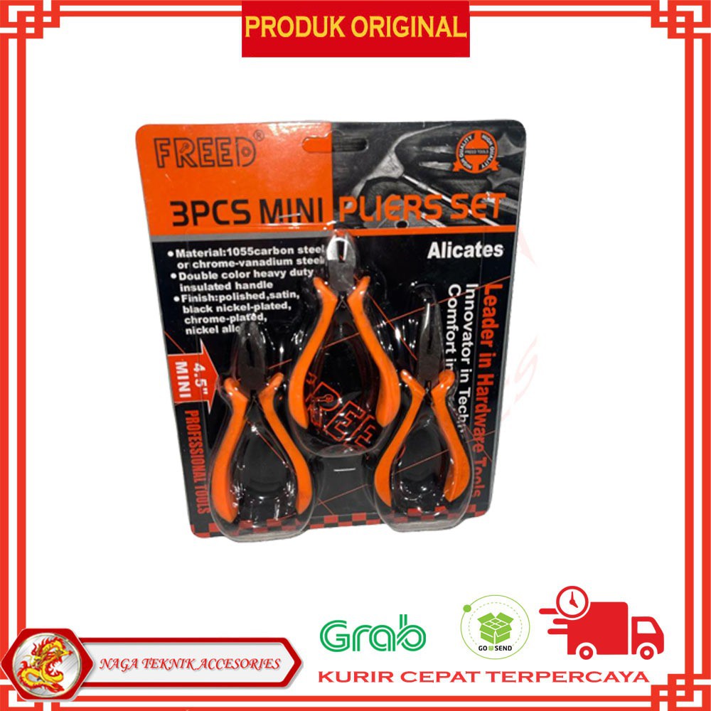 Jual TANG MINI 4.5 INCH 3 PCS KOMBINASI POTONG LANCIP FREED | Shopee Indonesia
