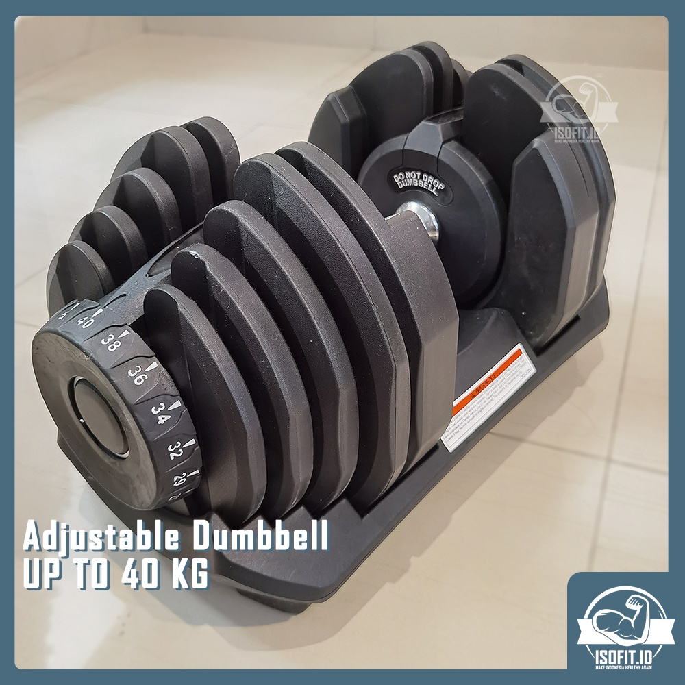 Jual Isofit.id Adjustable Dumbell Barbell / Alat Angkat Beban Set 5 - 40 KG [1 PCS] | Shopee ...