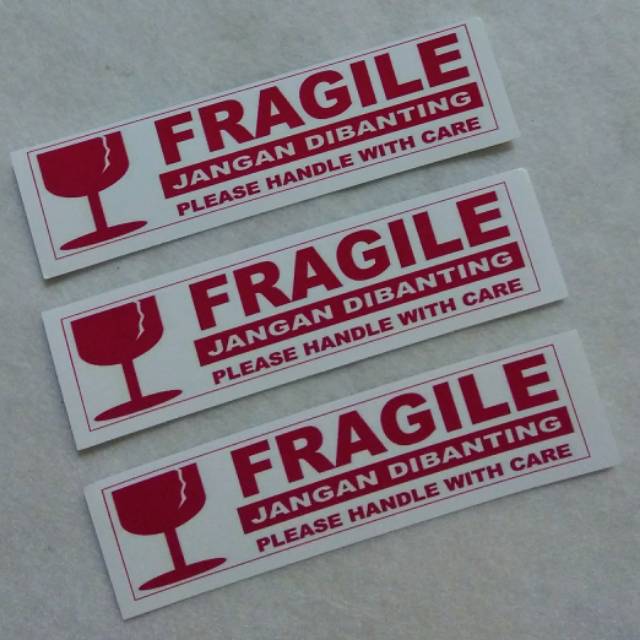 Jual Stiker Sticker Label Fragile Unboxing Jangan Dibanting ( 3 lembar ...