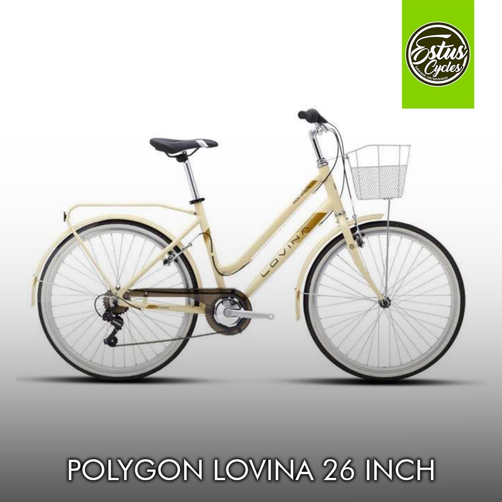 Jual Sepeda Polygon Lovina 26 City Bike Tourney 7 Speed Alloy Estus ...