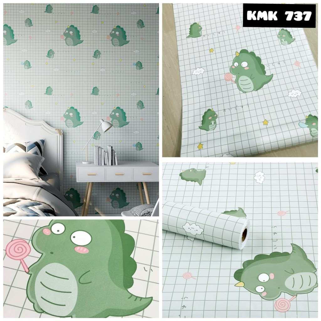 Jual [VIP] WALLPAPER WALPAPER STICKER DINDING TEMBOK DINOSAURUS KMK 737 ...