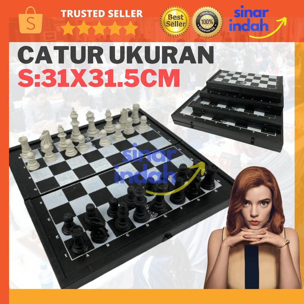 Jual Papan Catur Plastik MURAH Ukuran S (31x31.5cm) - Chess Board Games ...