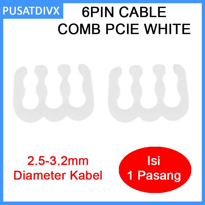 Jual 6PIN CABLE COMB CLAMP CLIP PSU KABEL PCIE VGA 6 PIN PUTIH | Shopee ...